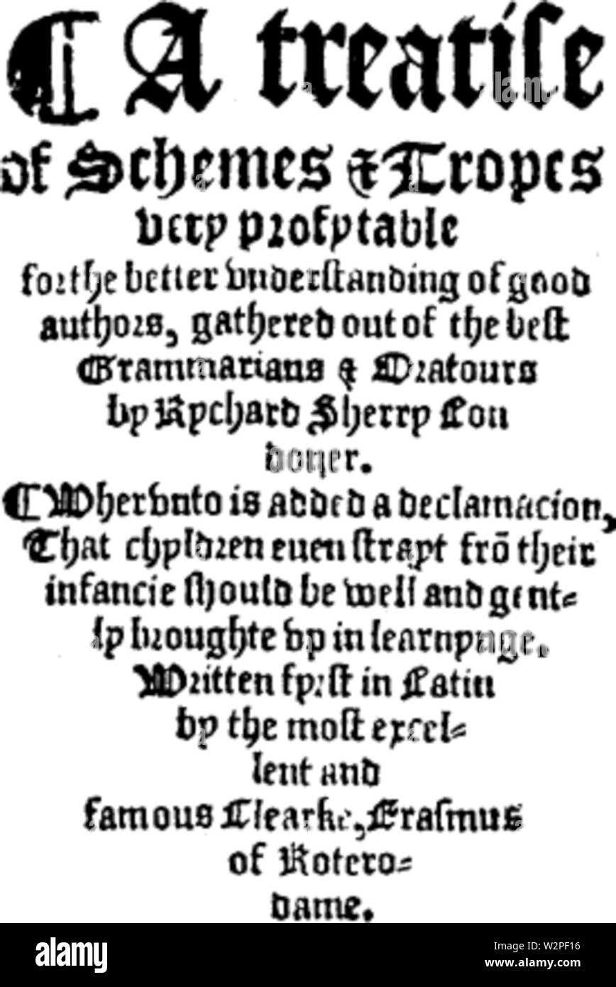 A Treatise of Schemes and Tropes Stock Photo - Alamy