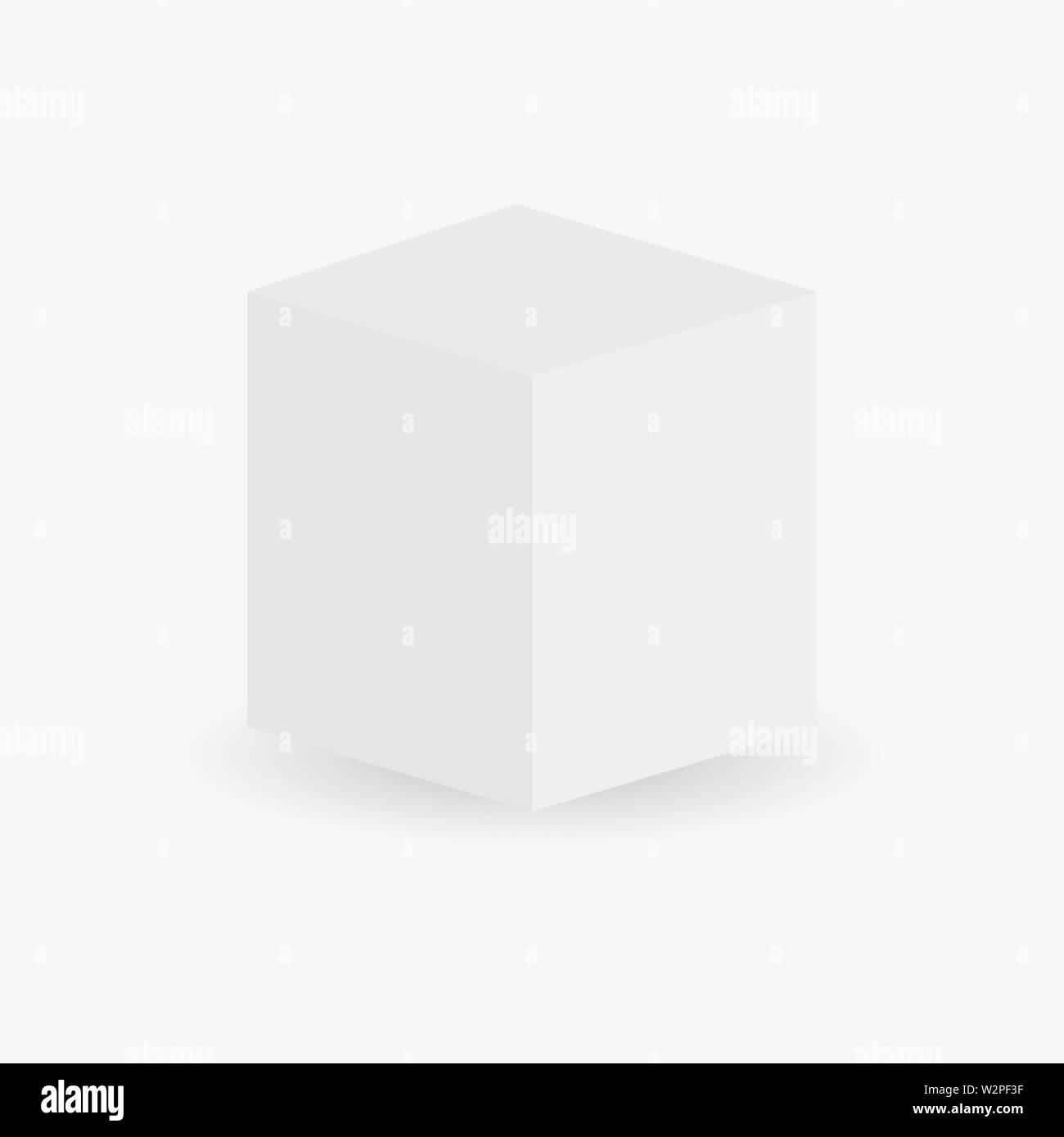 Mock up cube box with shadow. Vector Stock Vector Image & Art - Alamy