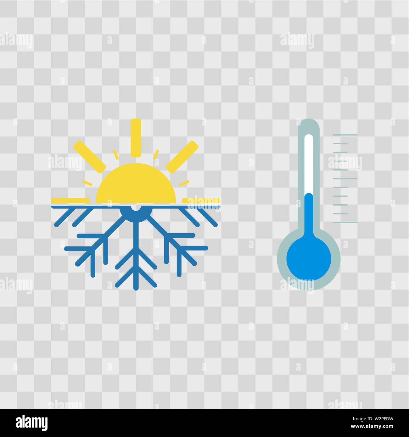 Hot or cold temperature. Nature season concept Stock Vector Image & Art ...