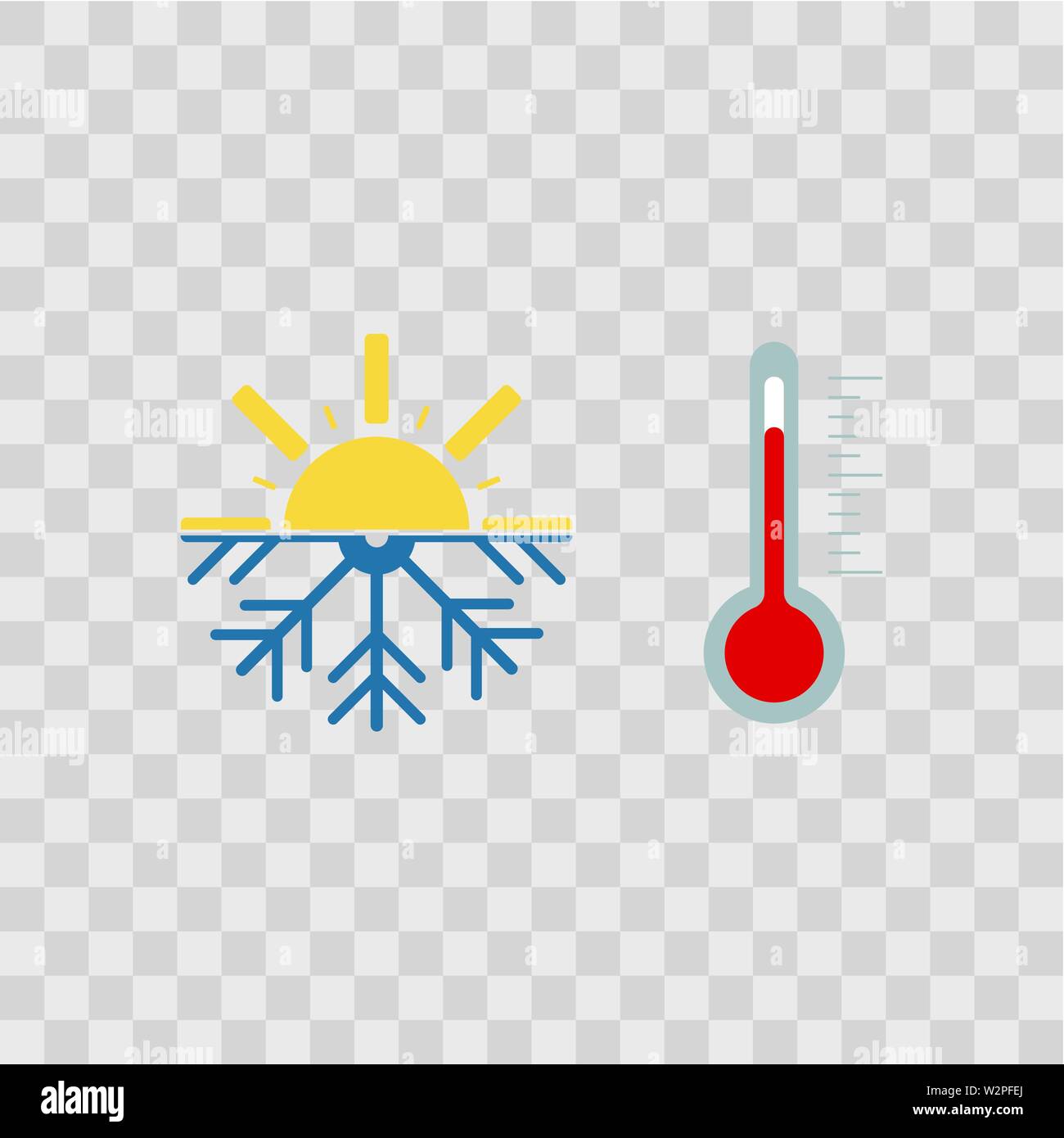 Hot or cold temperature. Nature season concept Stock Vector Image & Art ...