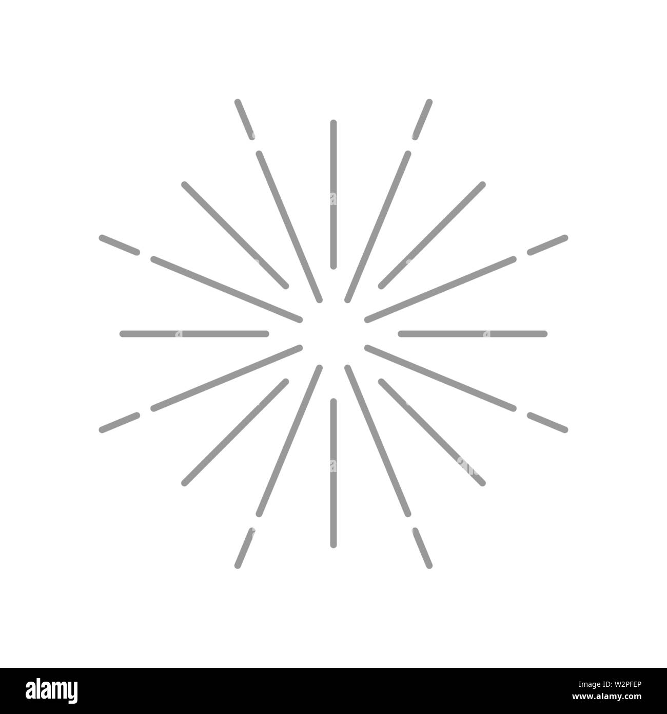 Sunburst rays icon sign on white background Stock Vector Image & Art ...