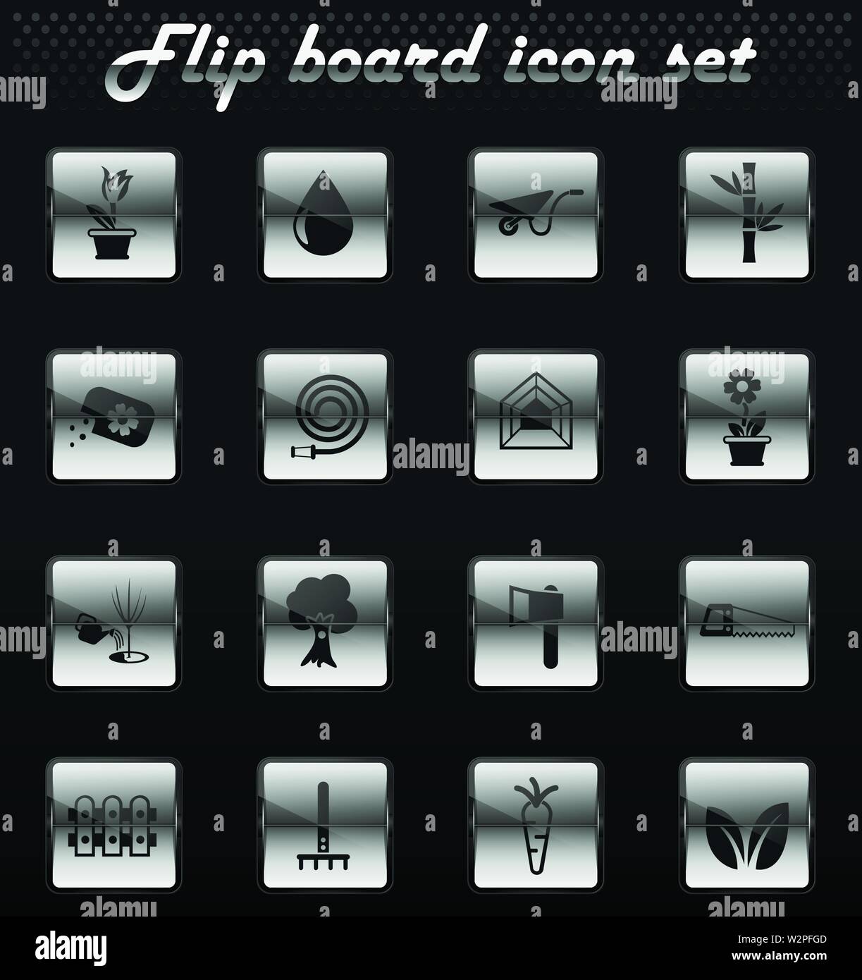 plants vector icons for web and user interface design Stock Vector ...