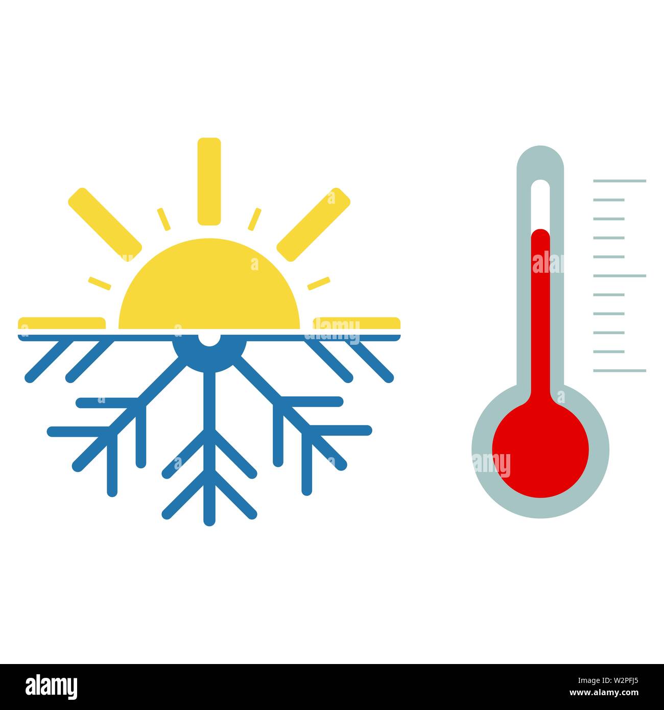 Hot or cold temperature. Nature season concept Stock Vector Image & Art ...