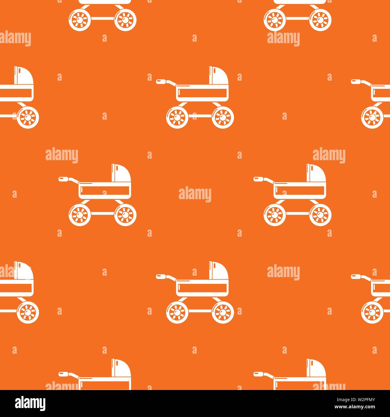 Baby carriage pattern vector orange Stock Vector Image & Art - Alamy