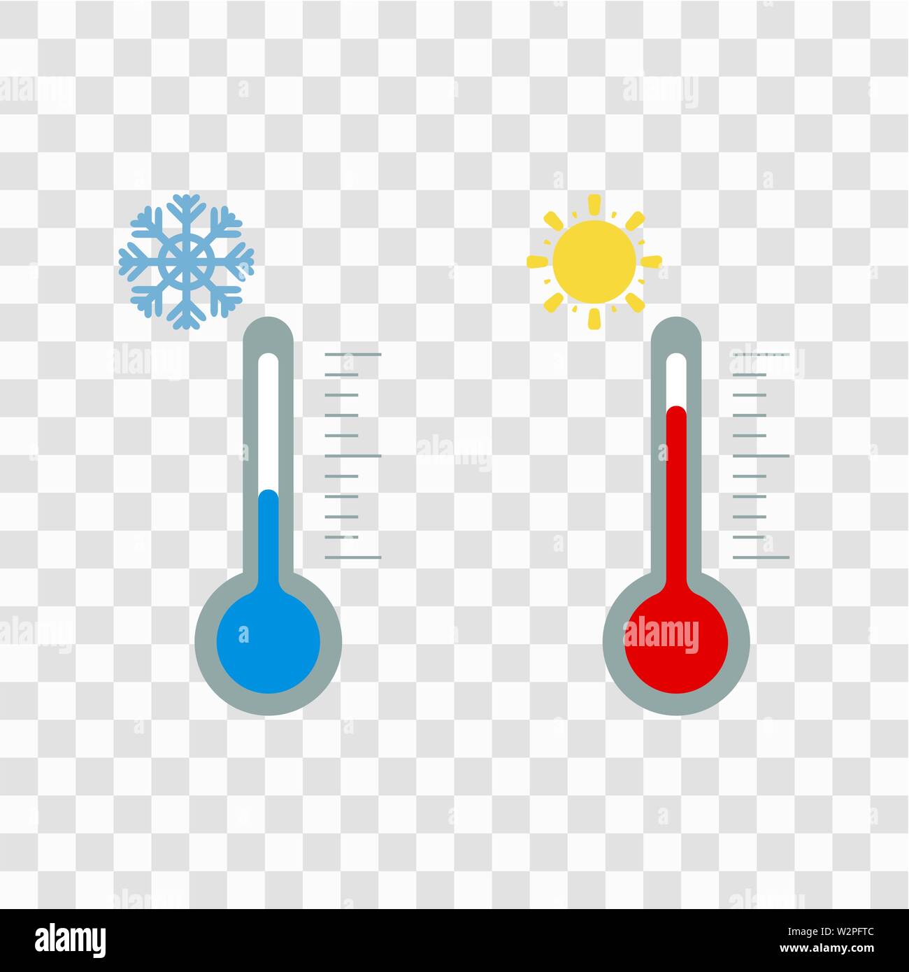 Hot or cold temperature. Nature season concept Stock Vector Image & Art ...