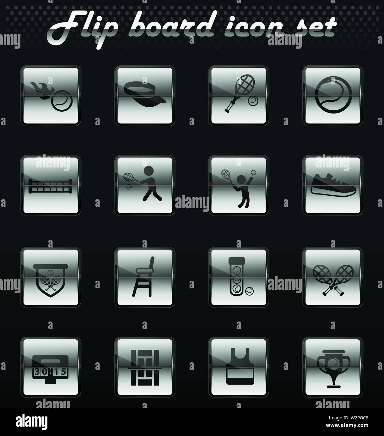 Set rackets tennis balls Stock Vector Images - Alamy