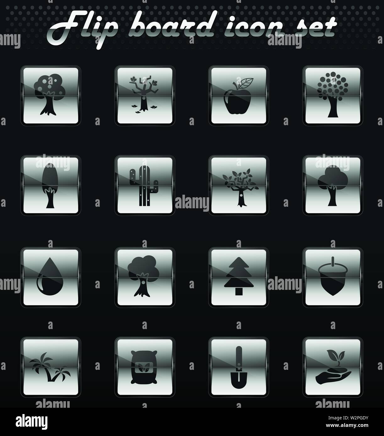 trees icon set Stock Vector Image & Art - Alamy