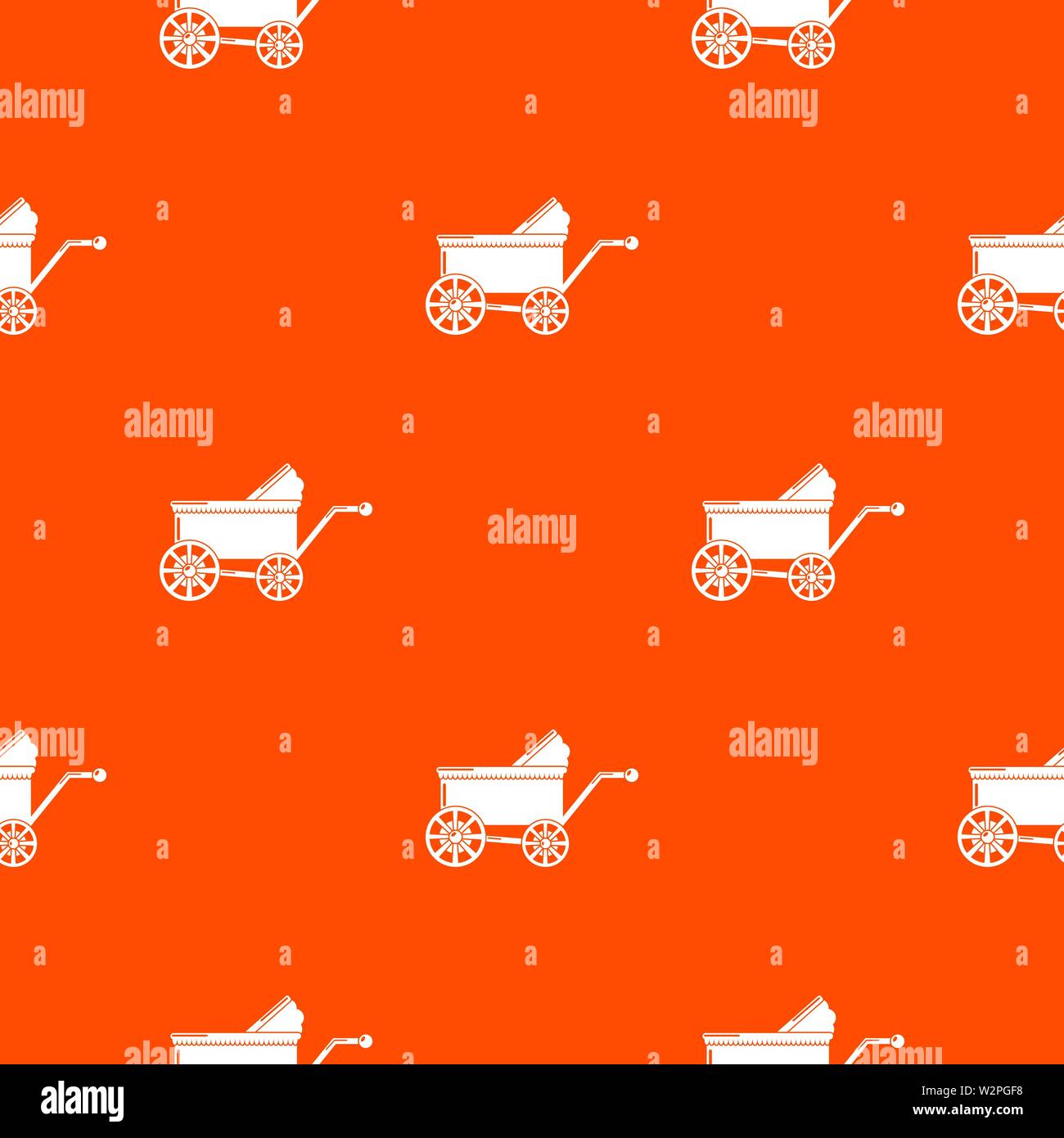 Baby carriage ancient pattern vector orange Stock Vector Image & Art ...