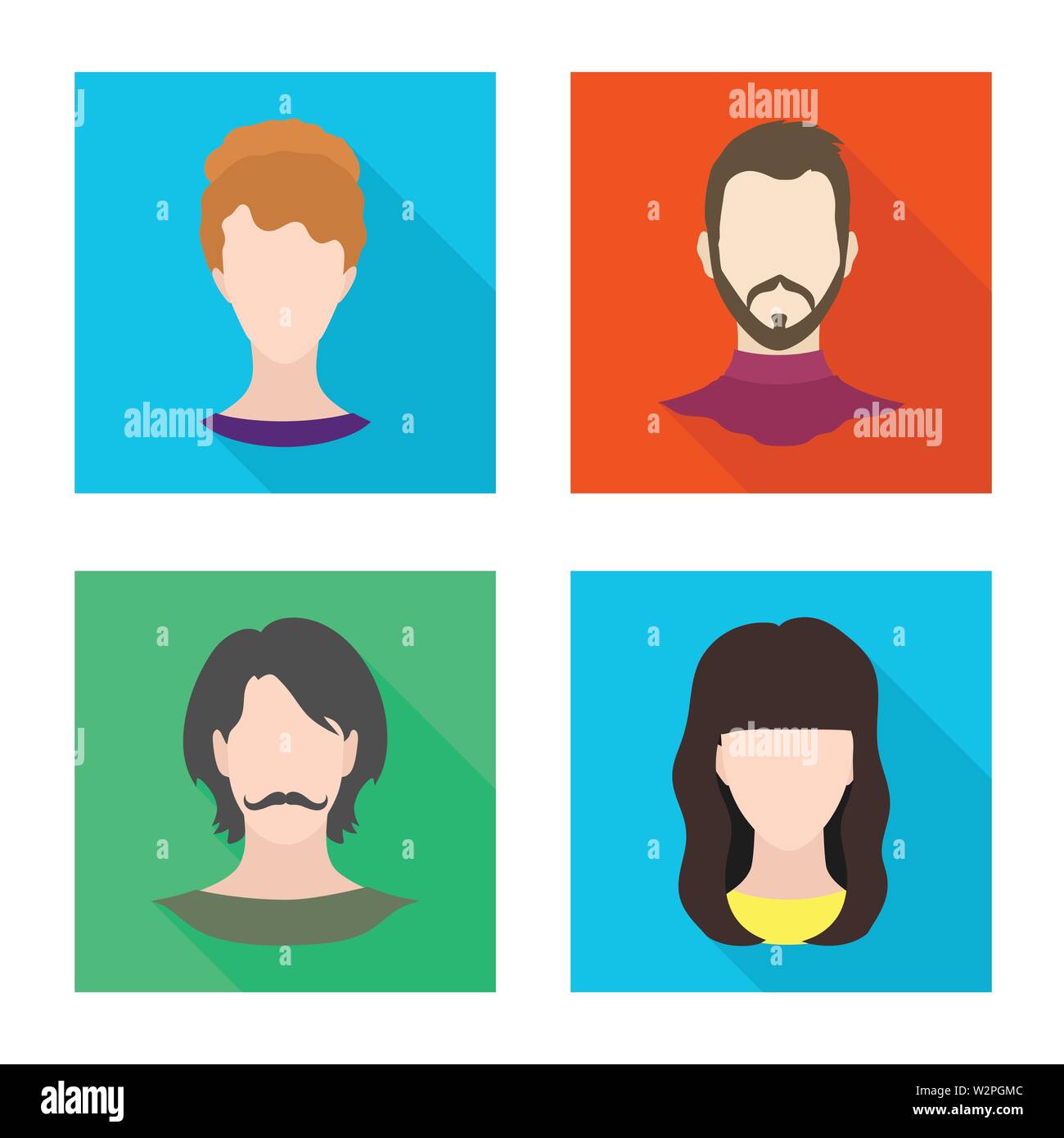 Isolated object of avatar and dummy sign. Collection of avatar and ...
