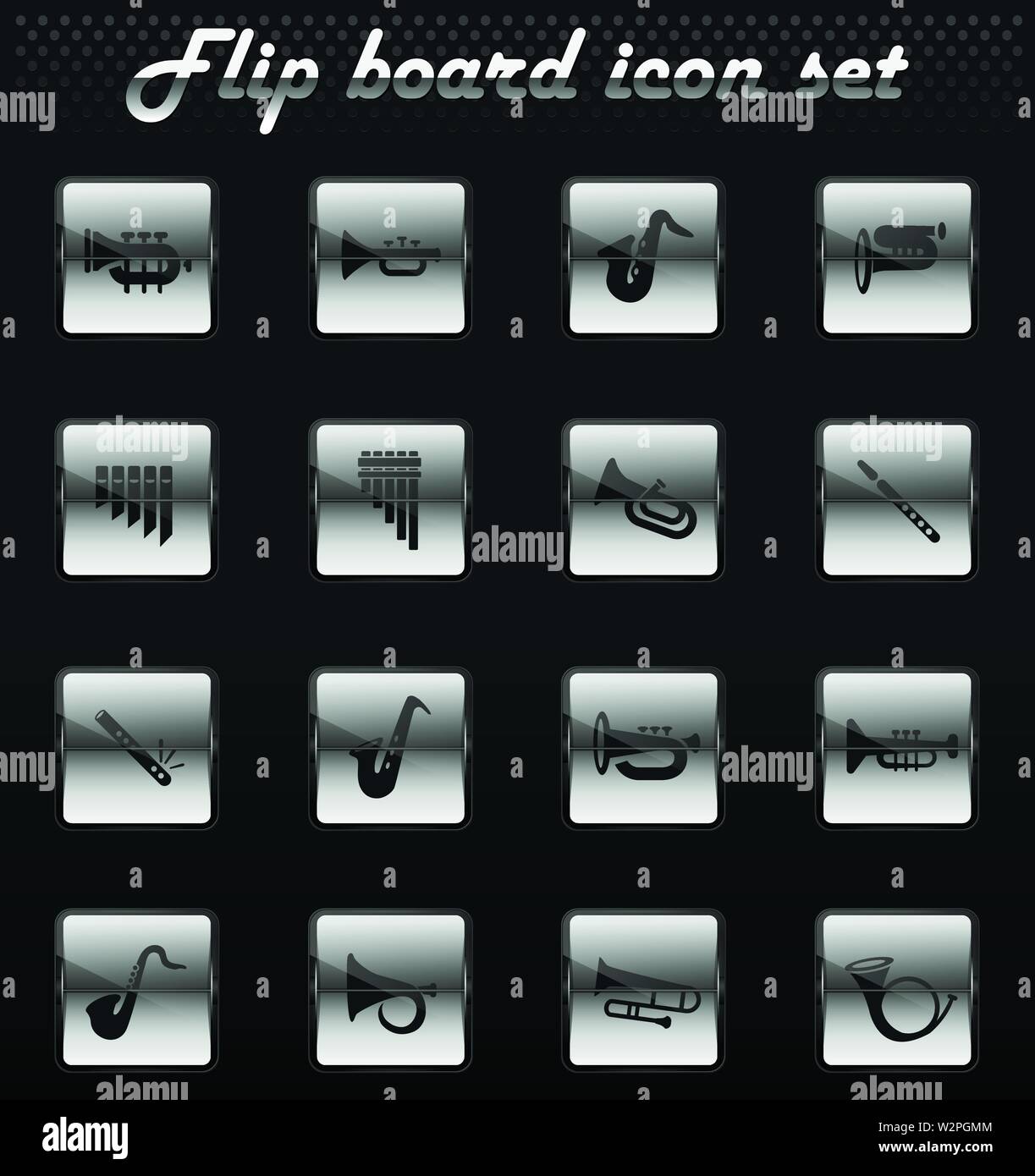 wind instruments icon set Stock Vector Image & Art - Alamy