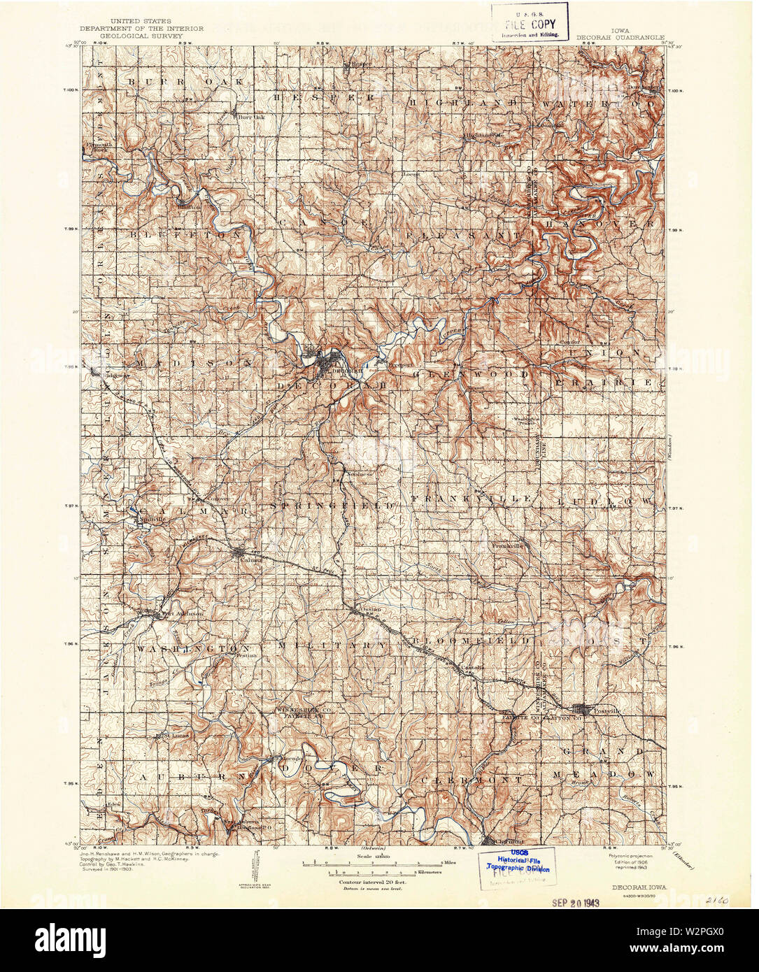 Map of decorah hi-res stock photography and images - Alamy