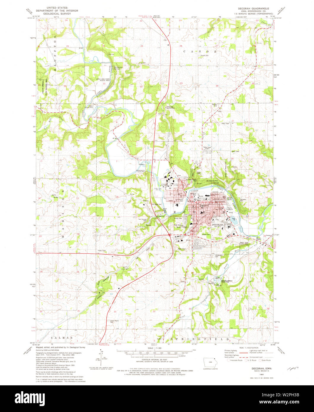 Decorah map hi-res stock photography and images - Alamy