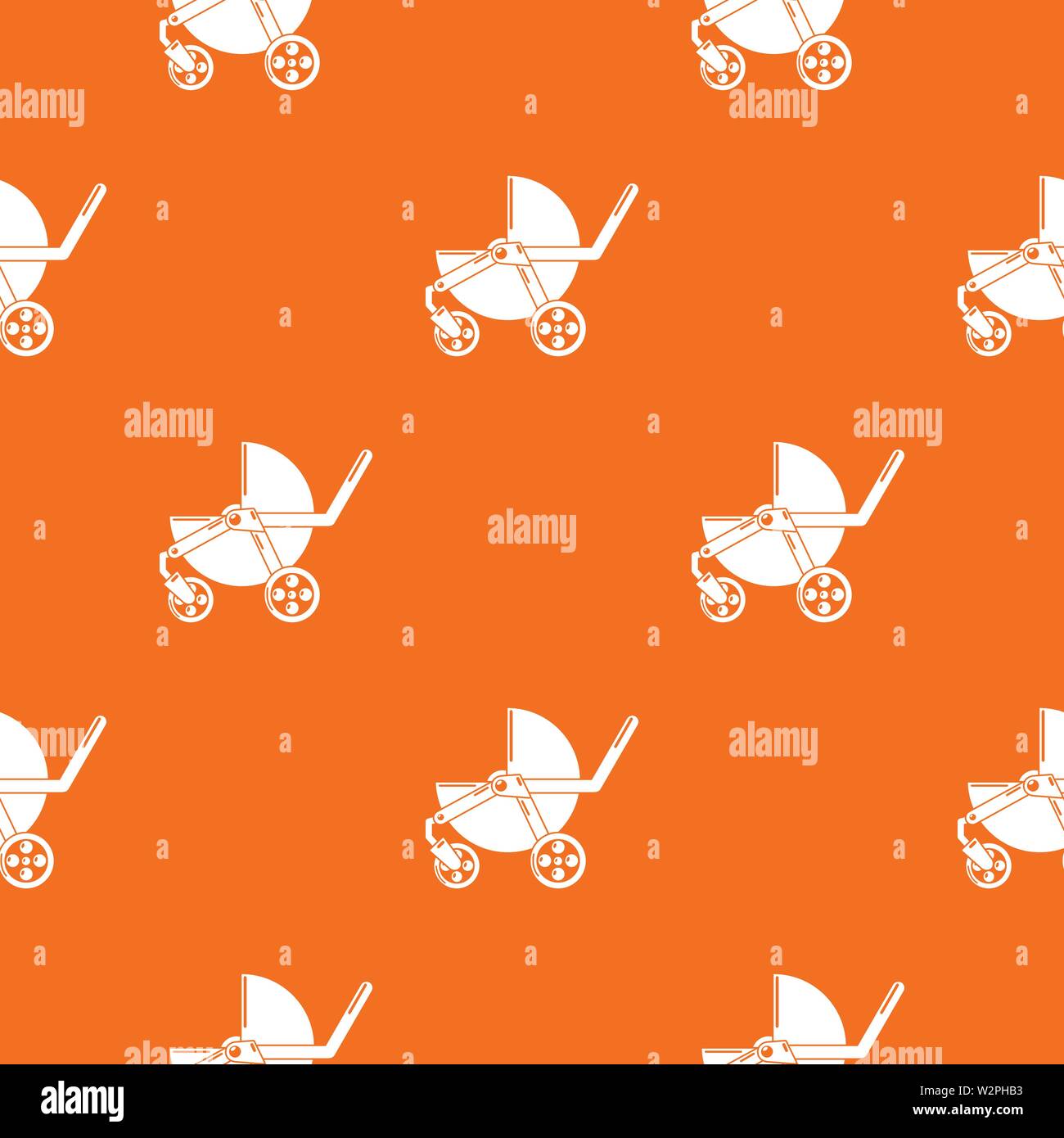 Baby carriage modern pattern vector orange Stock Vector Image & Art - Alamy