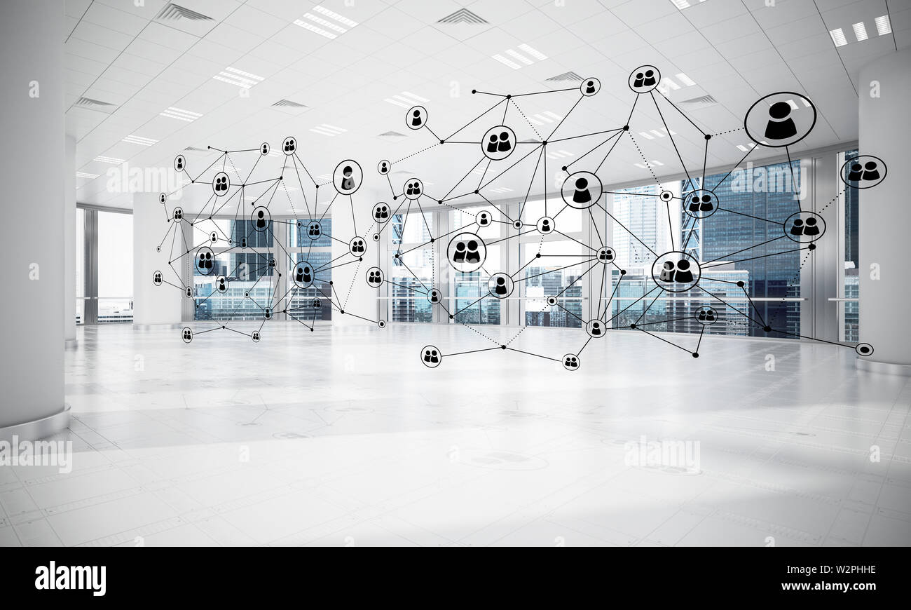 Networking and wireless connection as concept for effective modern ...