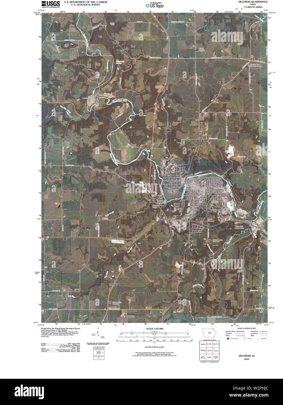 Decorah iowa map Cut Out Stock Images & Pictures - Alamy