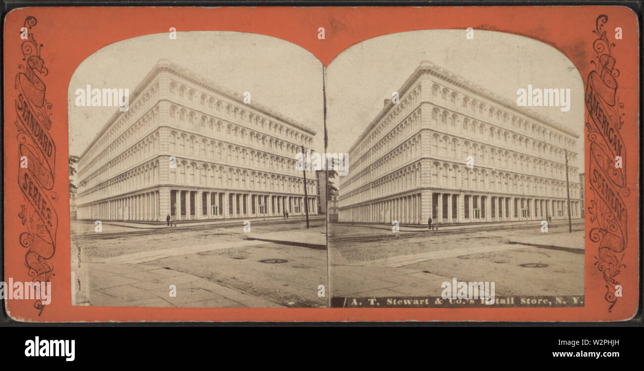 AT Stewart & Co's Retail Store, New York, from Robert N Dennis ...