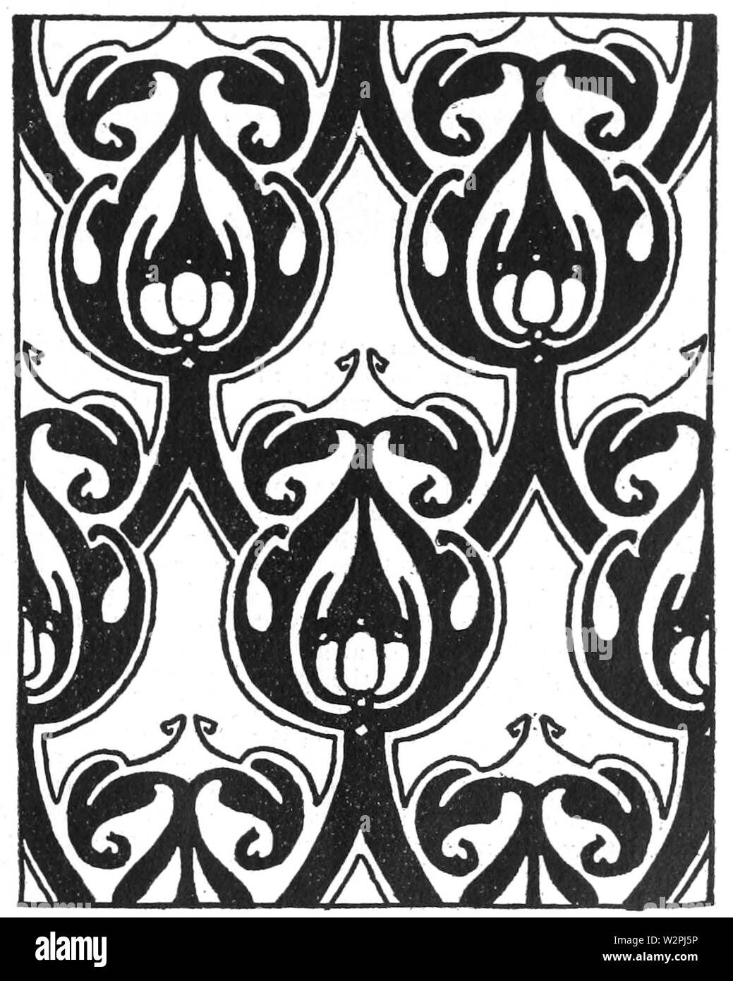 Abstract repeating design 45 by Ernest A Batchelder Stock Photo - Alamy