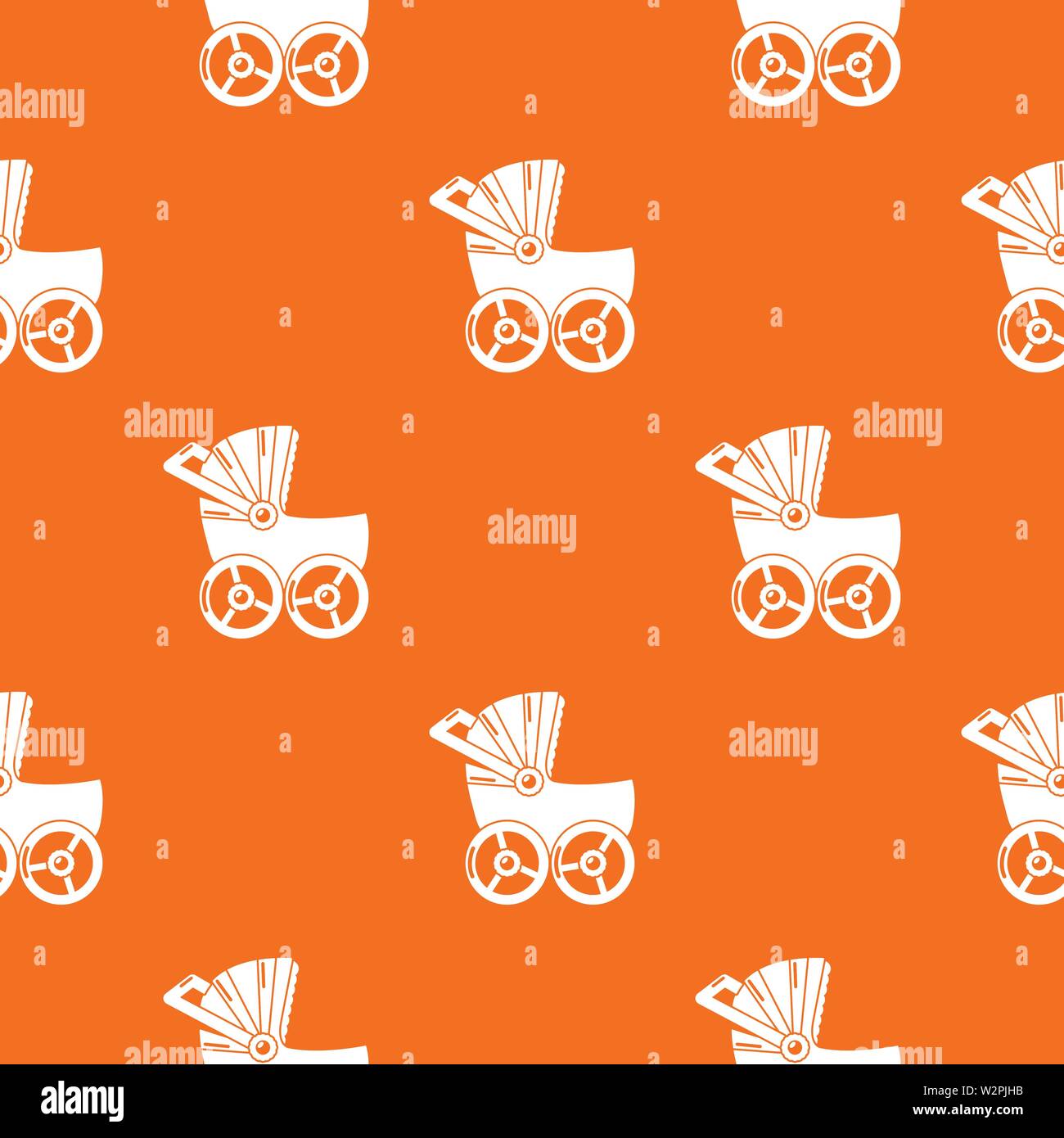 Baby carriage big pattern vector orange Stock Vector Image & Art - Alamy