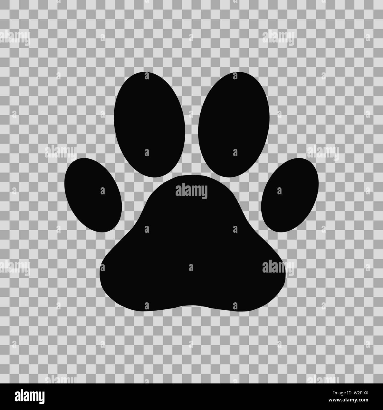Dog paw print isolated on chess background Stock Vector Image & Art - Alamy