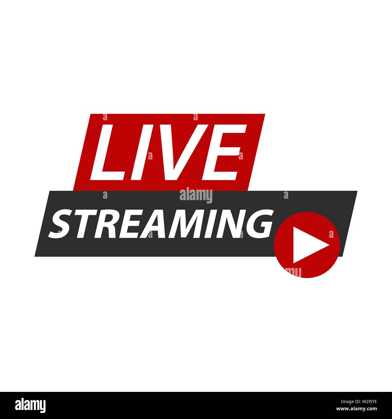 Live streaming sing logo on white back Stock Vector Image & Art - Alamy