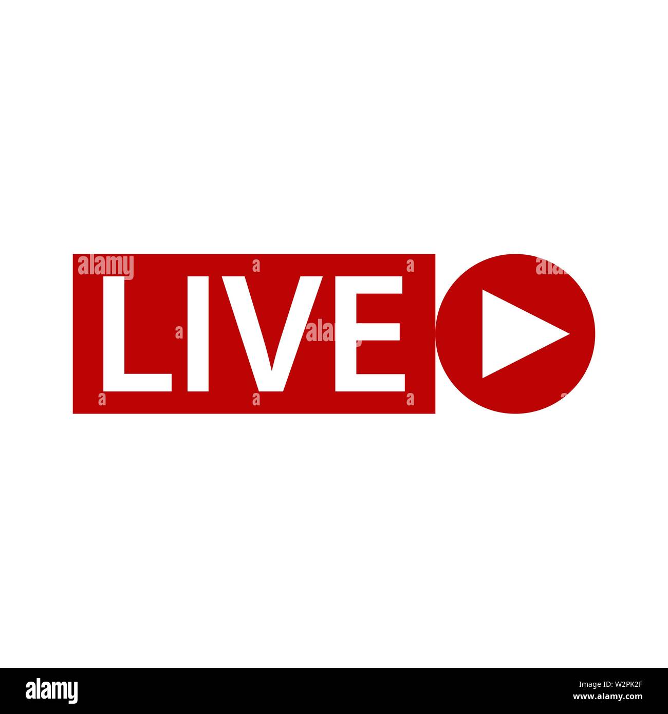 Live streaming sing logo on white back Stock Vector Image & Art - Alamy