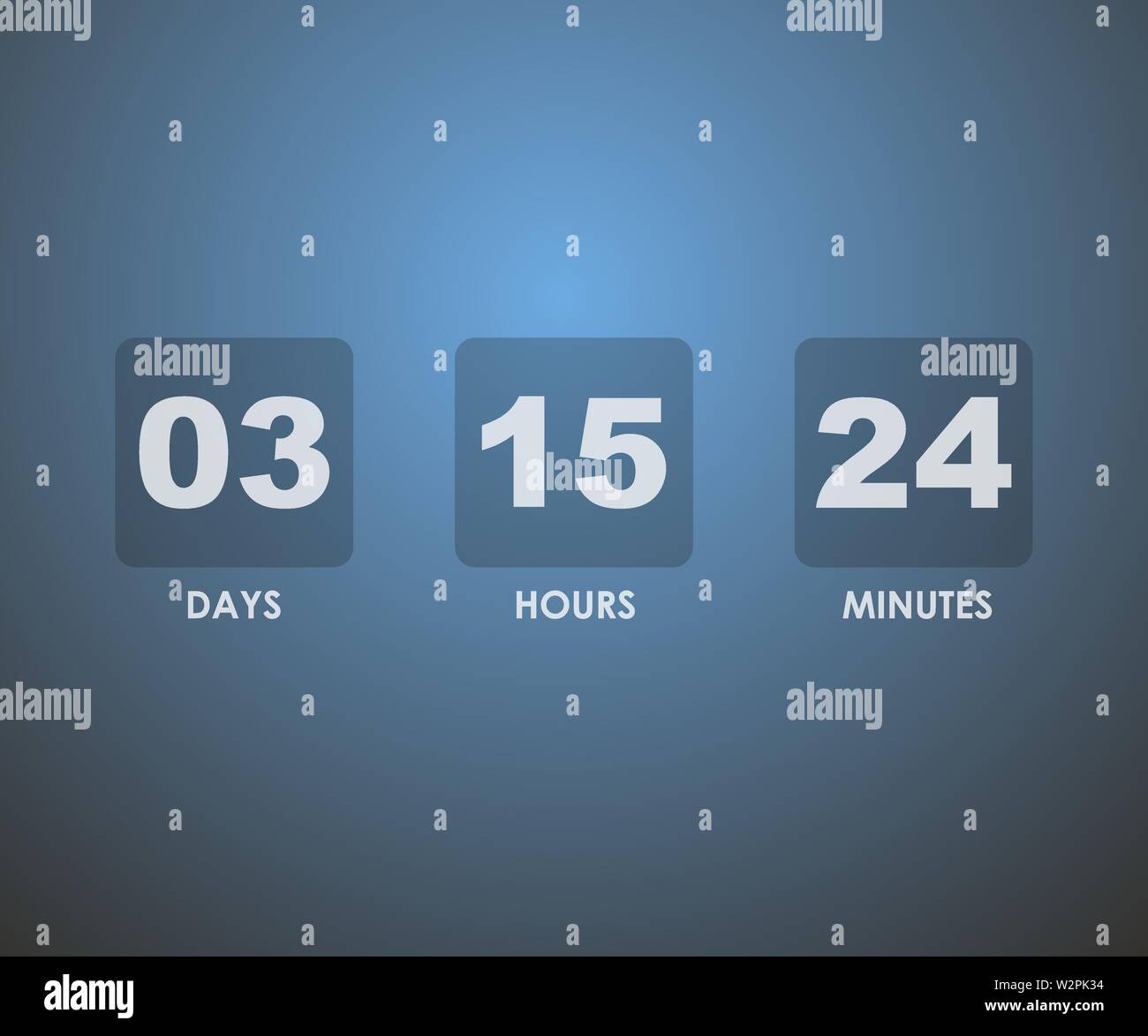 Countdown timer background on blue gradient background Stock Vector ...