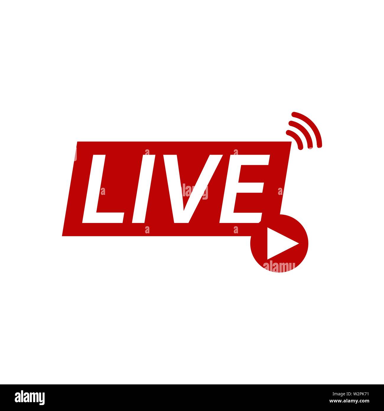 Live streaming sing logo on white back Stock Vector Image & Art - Alamy