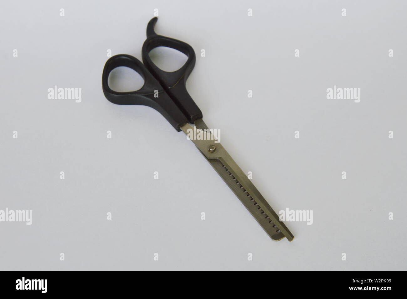 scissors dog grooming with saw tooth on white background Stock Photo ...