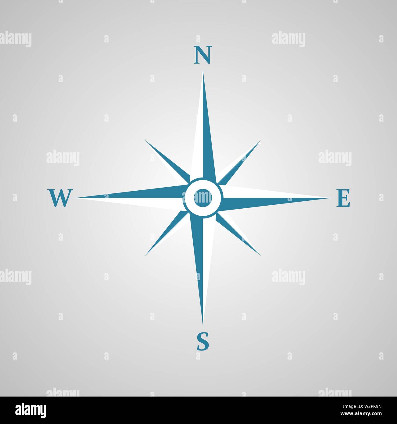 Wind rose sign isolated on light background. Vector Stock Vector Image ...
