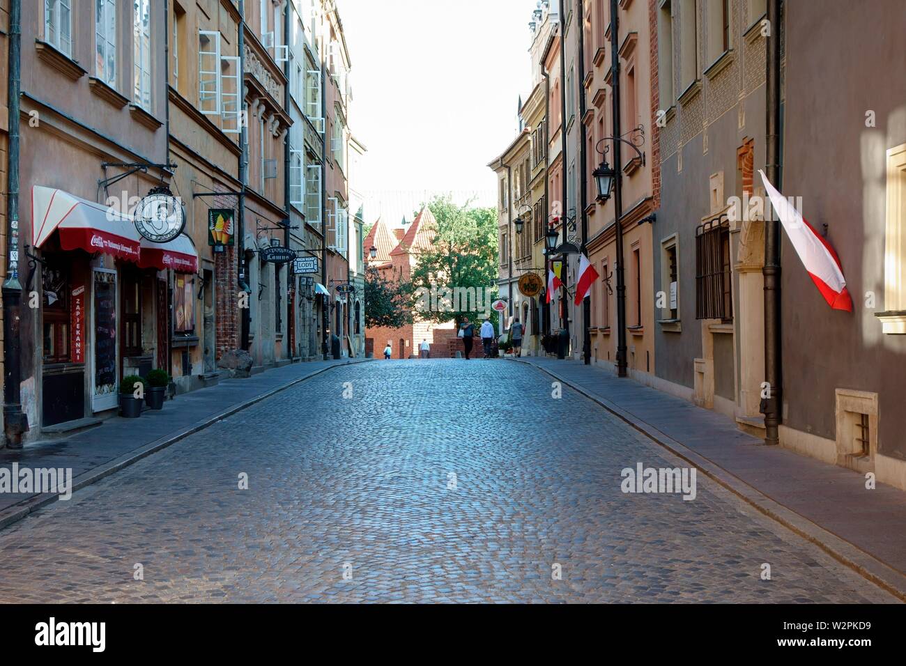 Old town cobblestone streets Warsaw, Poland Stock Photo - Alamy