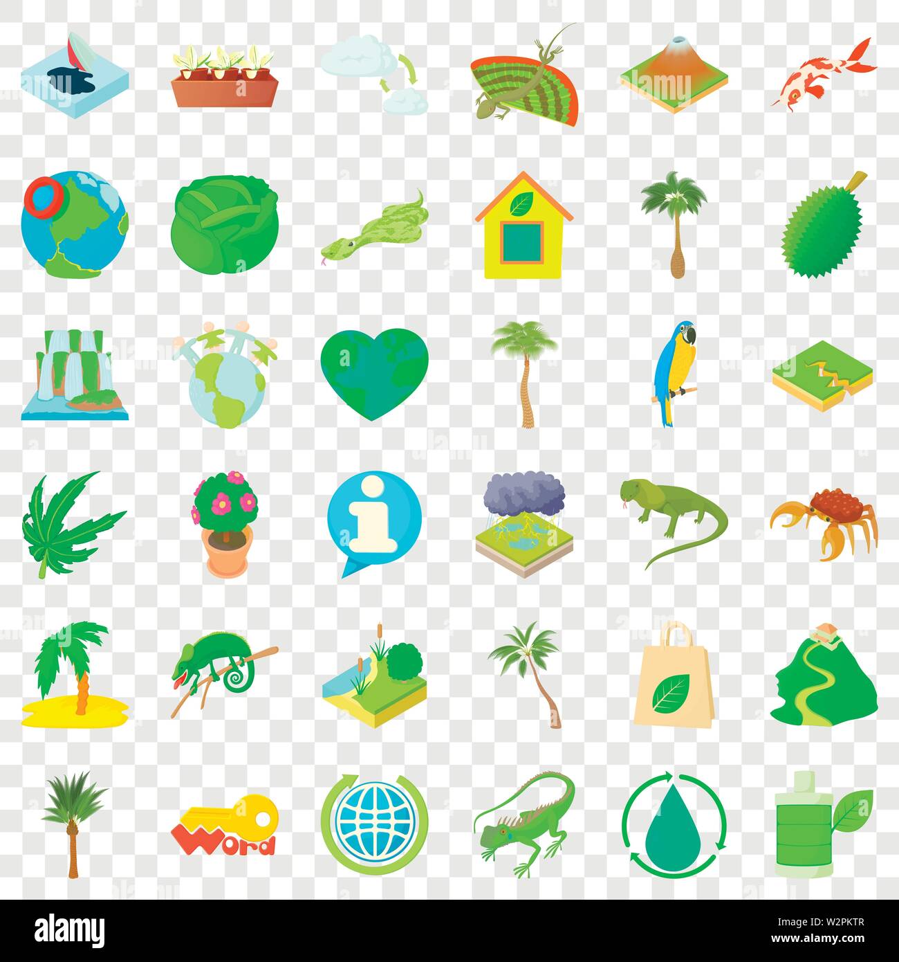 Drop icons set, cartoon style Stock Vector Image & Art - Alamy