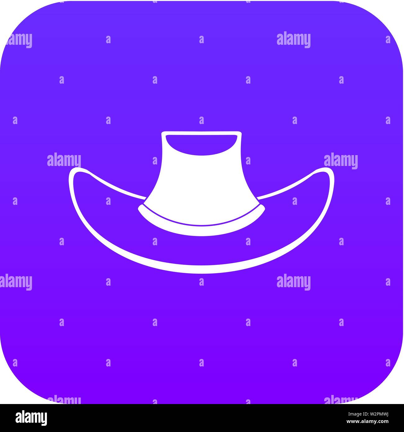Cowboy hat icon digital purple Stock Vector Image & Art - Alamy