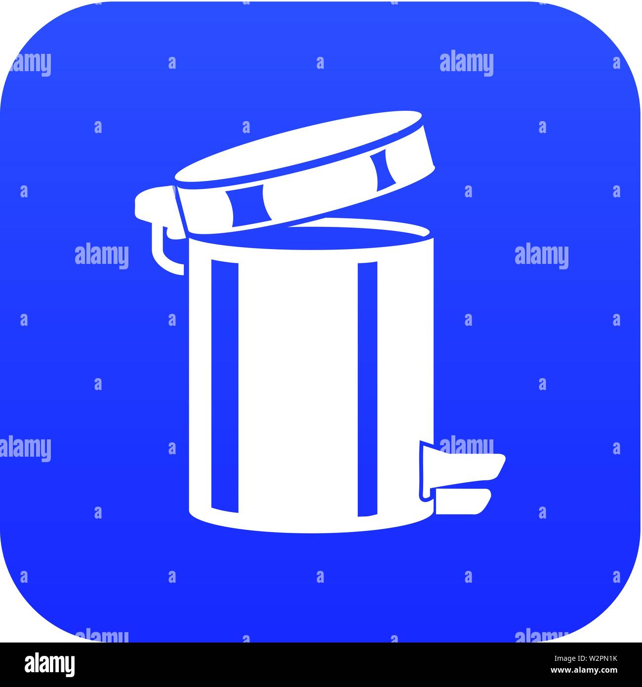 Trash bin icon blue vector Stock Vector Image & Art - Alamy