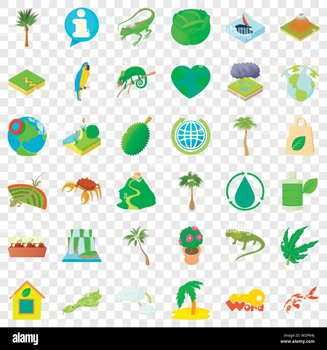 Earth icons set, cartoon style Stock Vector Image & Art - Alamy