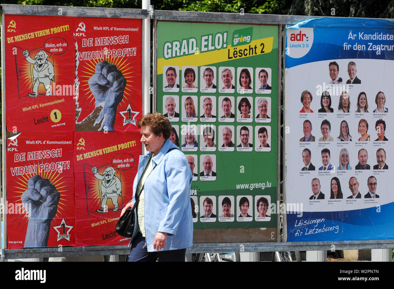 European elections, Political posters, Luxemburg city, Luxemburg ...