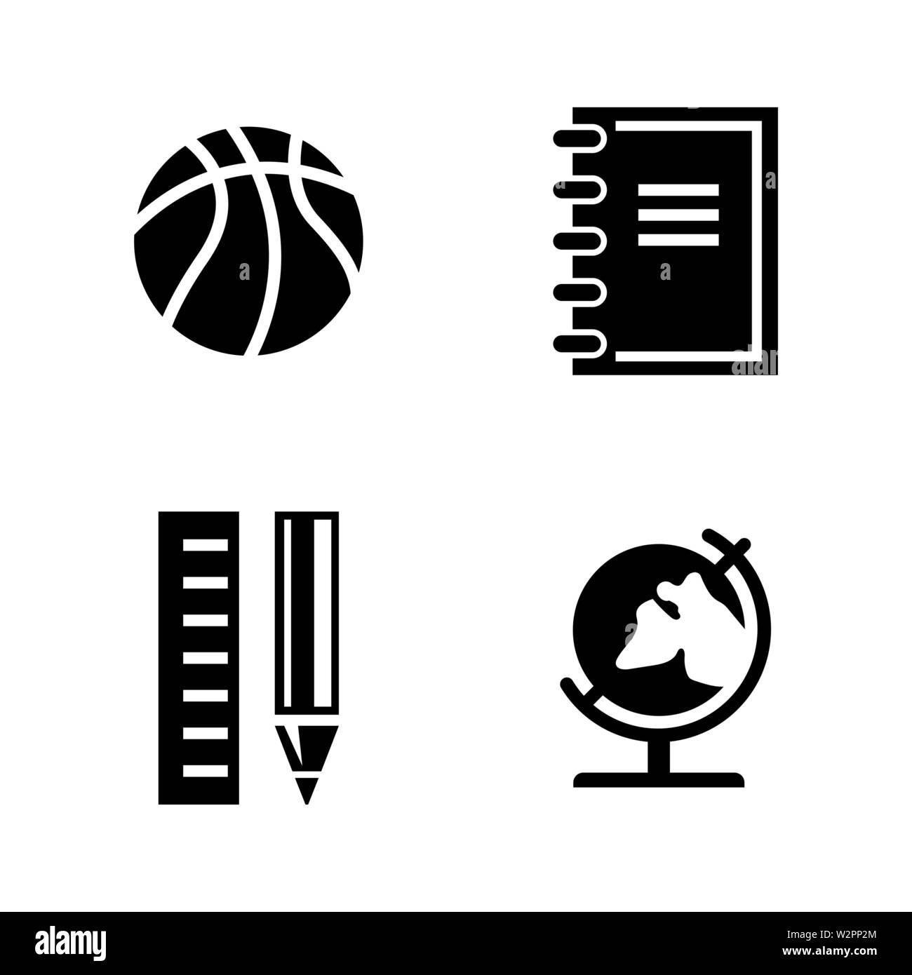 Studying. Simple Related Vector Icons Set for Video, Mobile Apps, Web ...