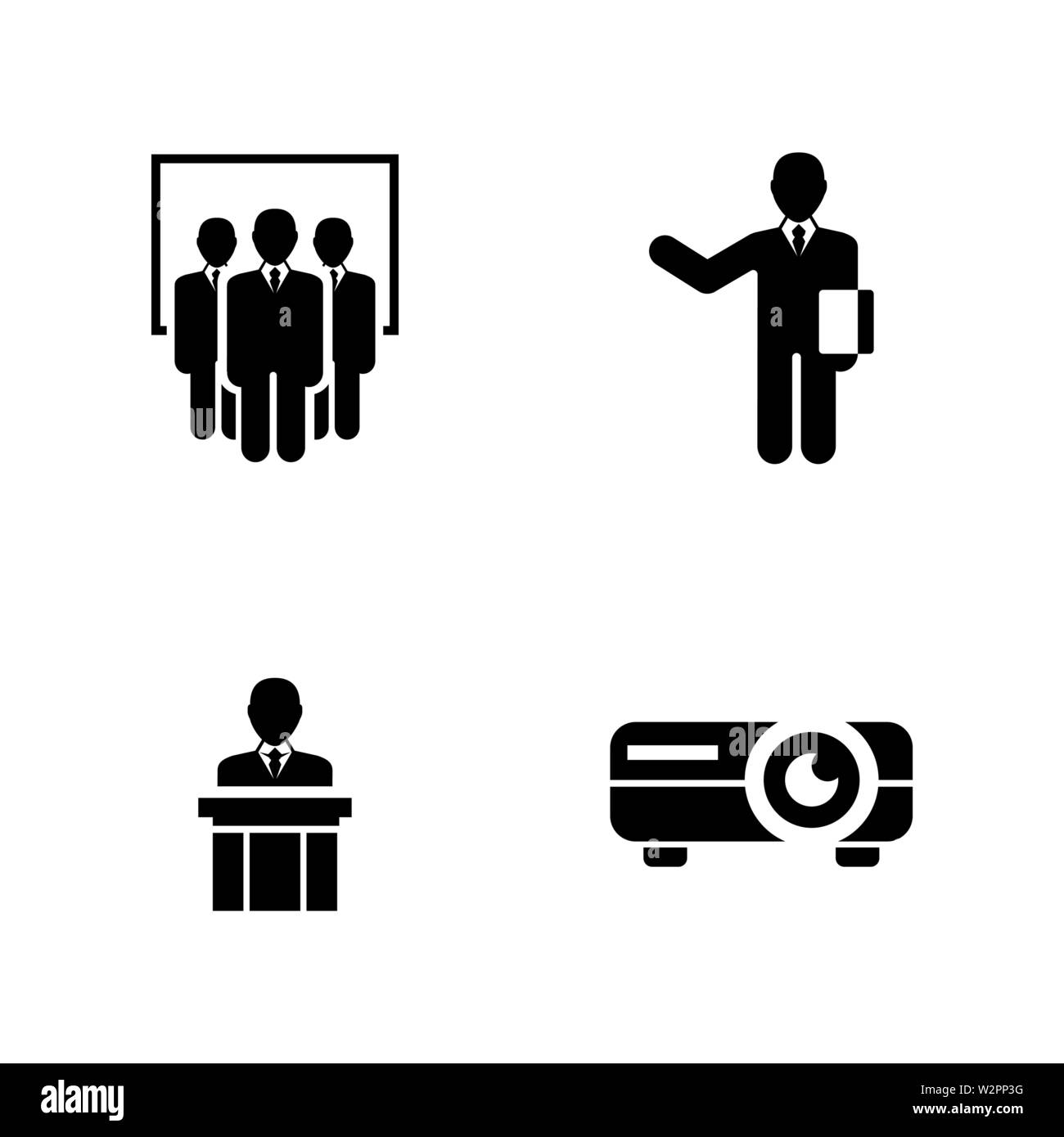 Presentation. Simple Related Vector Icons Set for Video, Mobile Apps ...