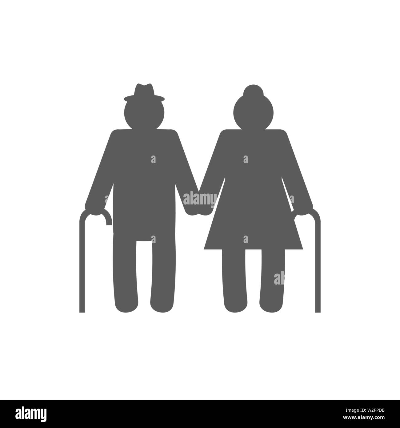 Elderly people on background Black and White Stock Photos & Images - Alamy