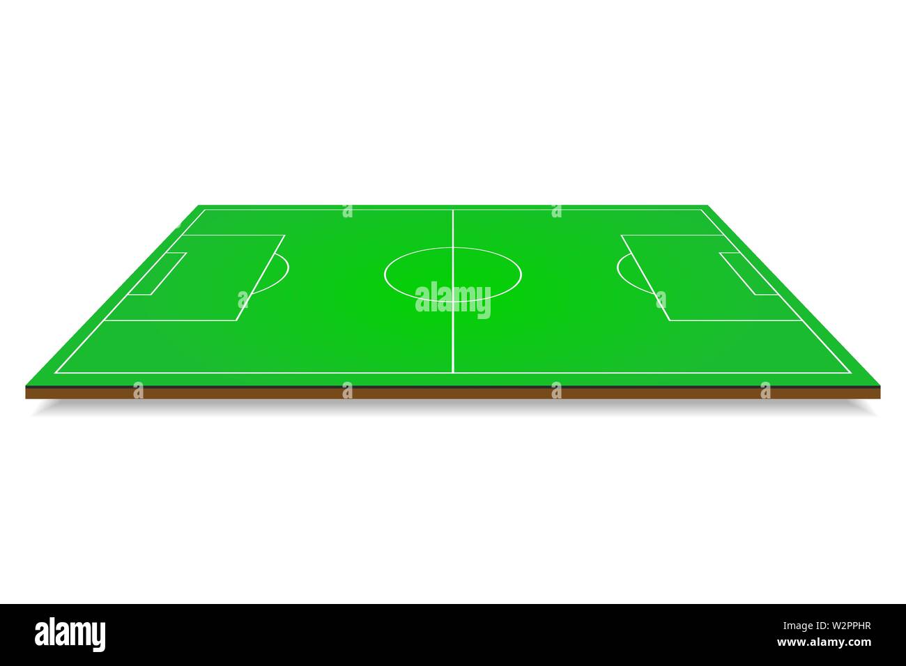 3d football soccer field with grass on white back Stock Vector Image ...