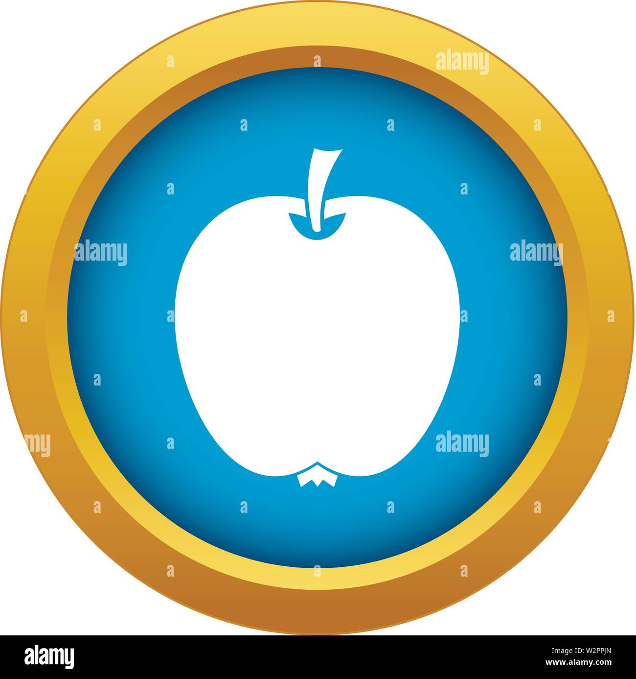 Apple icon blue vector isolated Stock Vector Image & Art - Alamy