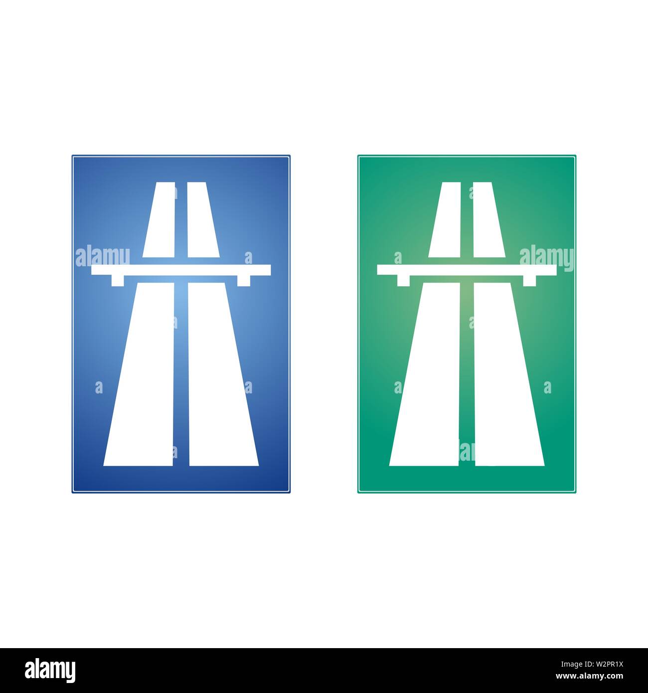 Highway traffic sign isoalted on white back Stock Vector Image & Art ...