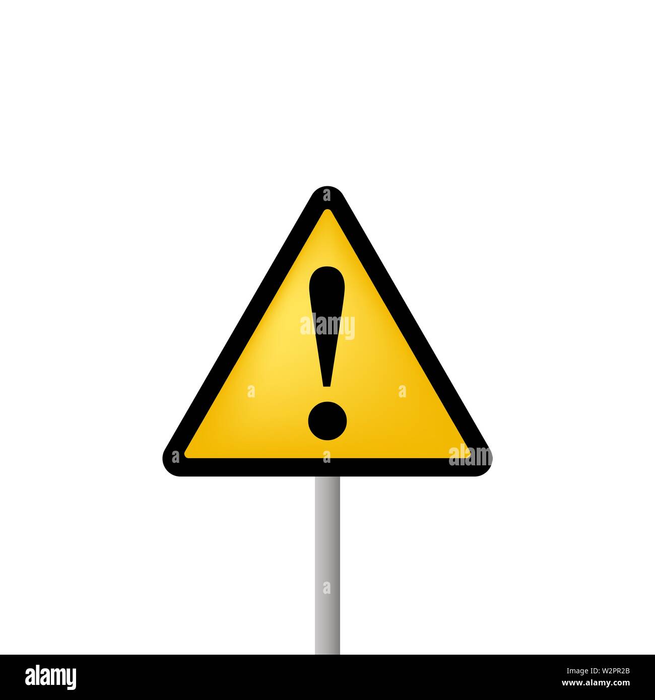 Warning danger sign isolated on white back Stock Vector Image & Art - Alamy