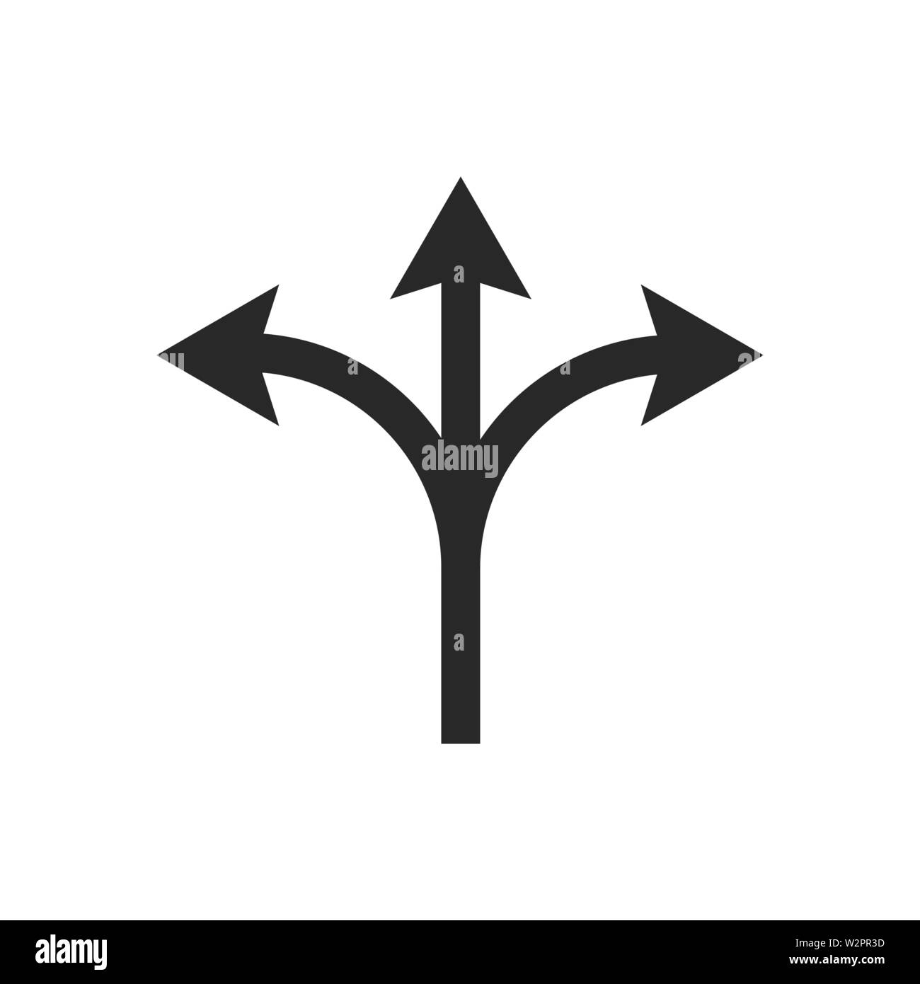 Road sign. Arrow pointing. Vector icon illustration Stock Vector Image ...