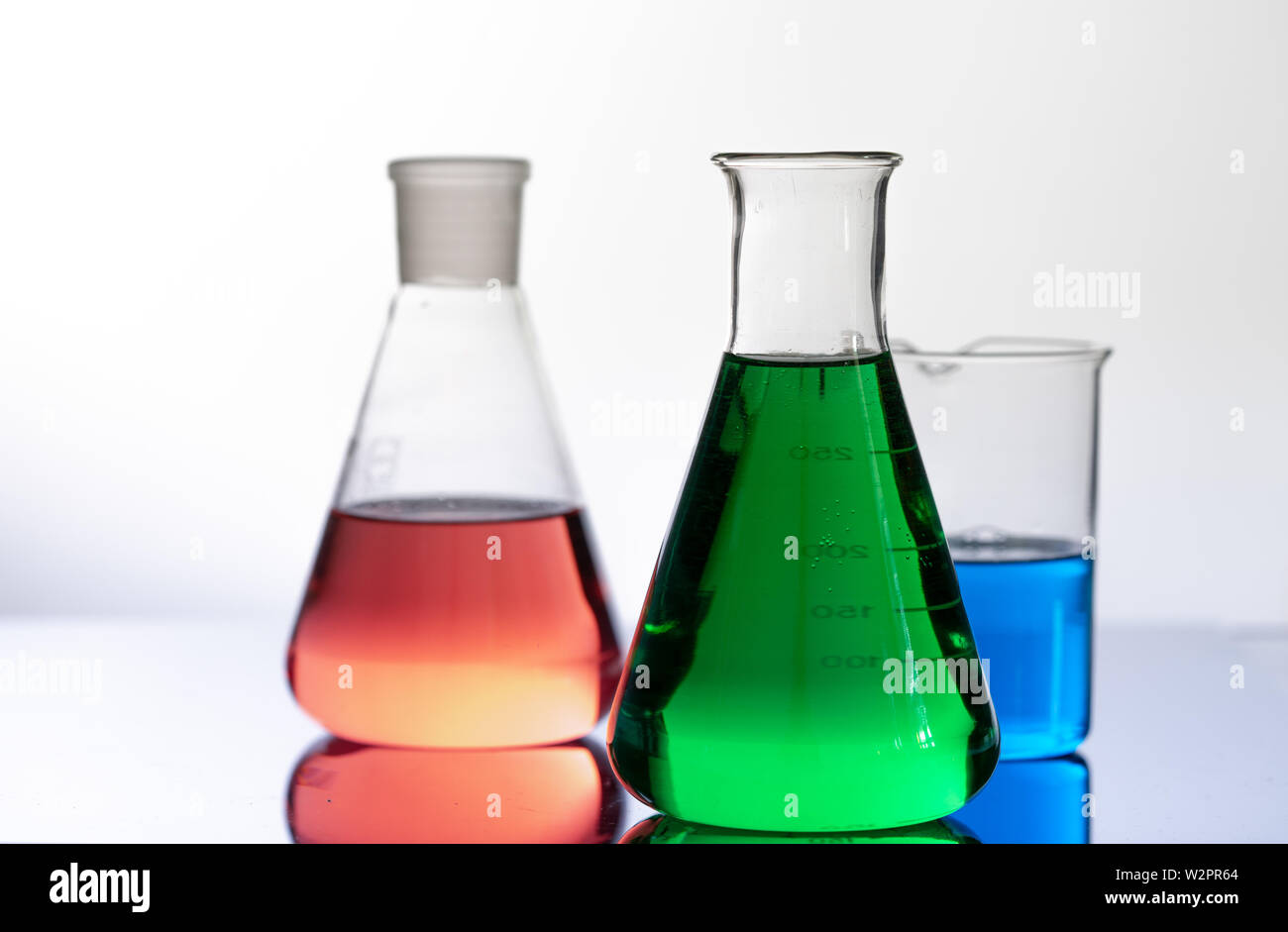 flasks and test tubes in a chemistry laboratory Stock Photo - Alamy