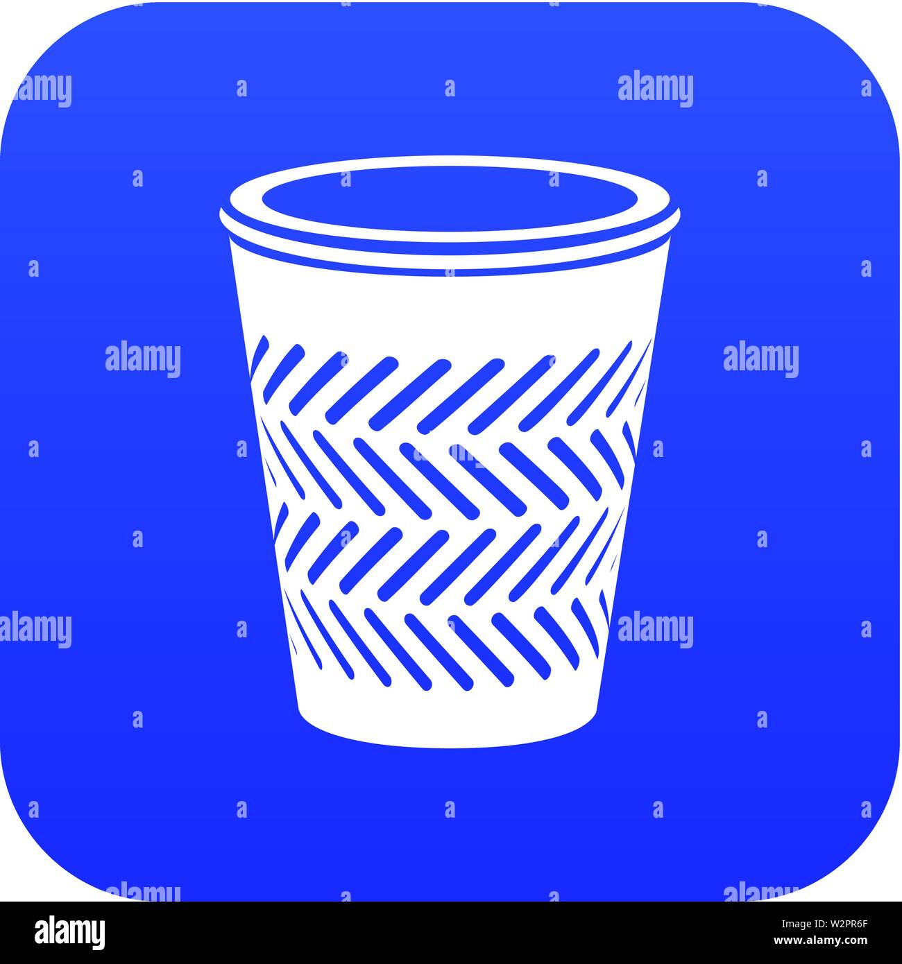 Bin icon blue vector Stock Vector Image & Art - Alamy