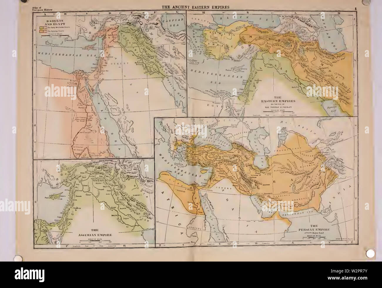 Ancient Eastern Empires (Atlas of European history, 1909 Stock Photo ...