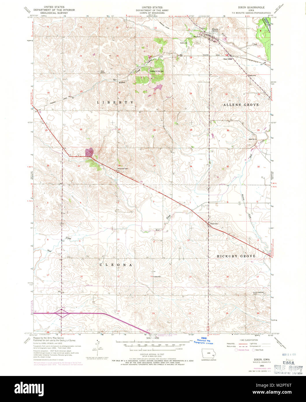Map of dixon Cut Out Stock Images & Pictures - Alamy