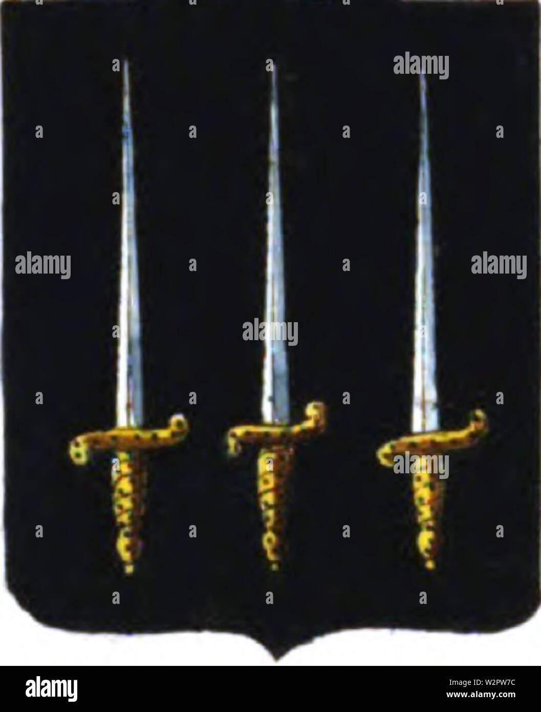 Armes de la famille éteinte van der Beke de Cringen Stock Photo - Alamy