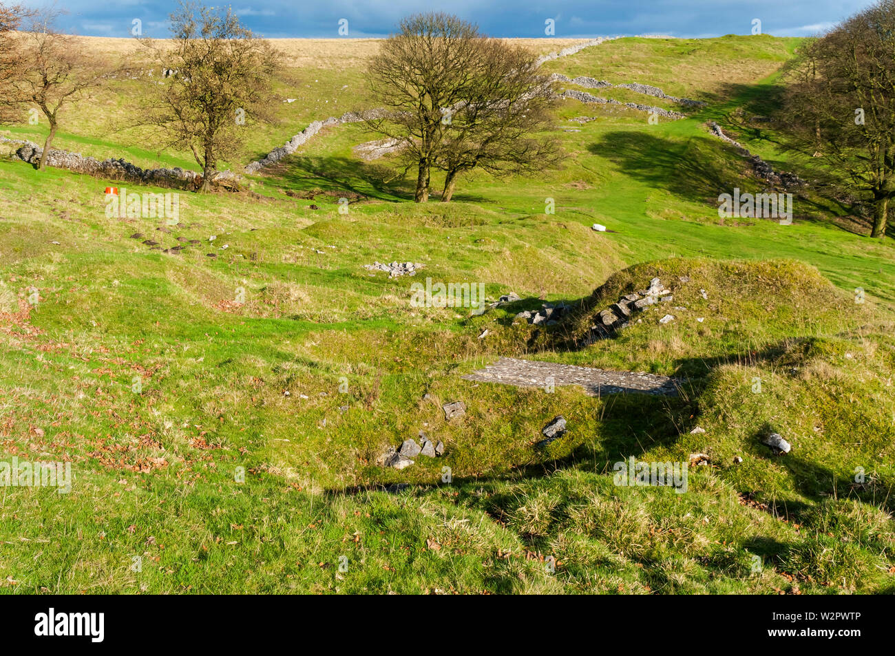 Grilled shaft top at Watts Grove lead mine, SW of Castleton on Eldon ...