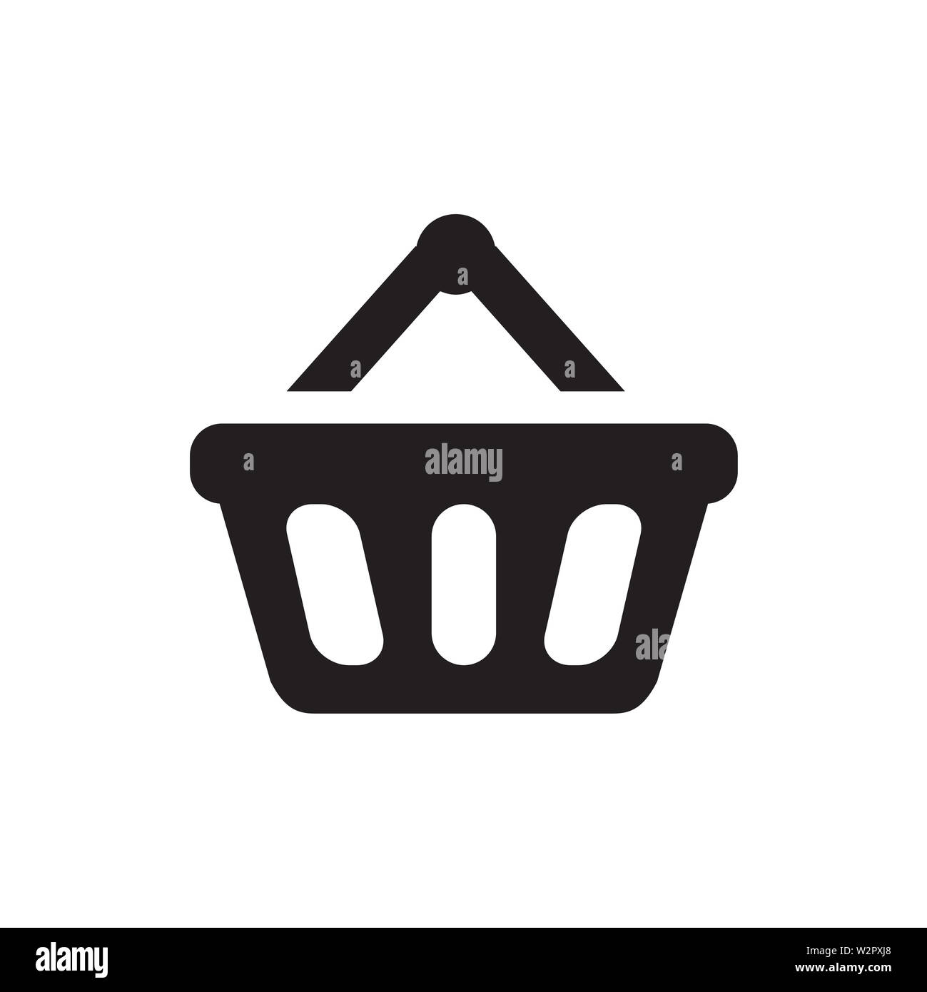 Basket Icon In Flat Style Vector Icon For Apps, UI, Websites. Black ...